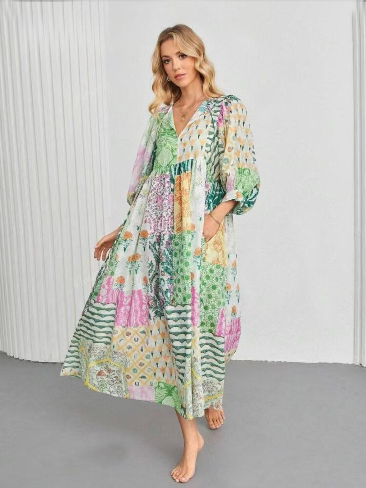 THE PATCHWORK MIDI DRESS – Bay Road Clothes